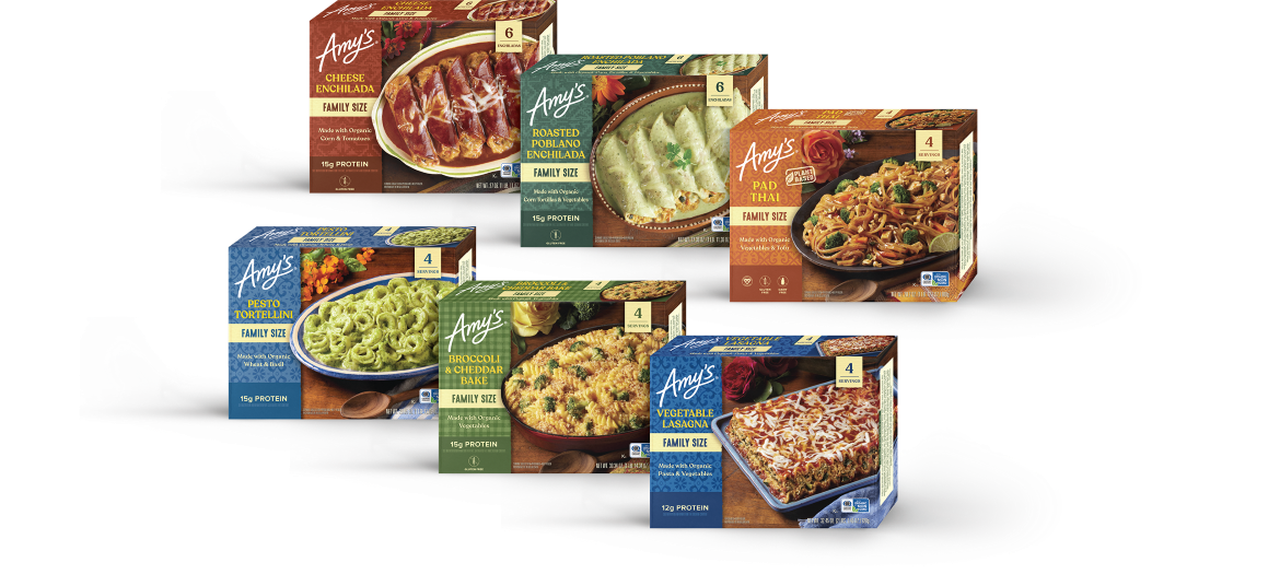 Amy's Kitchen Unveils Family Size Entrées, Refreshed Packaging ...