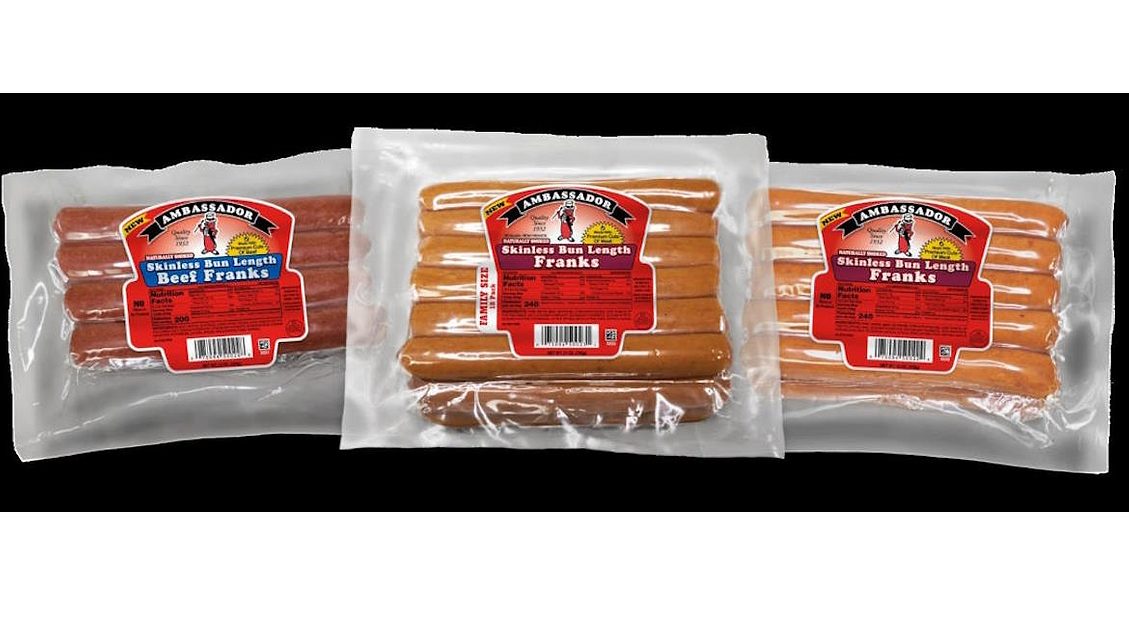 Ambassador Introduces Skinless Franks | Refrigerated & Frozen Foods