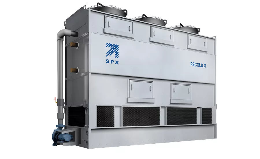 Evaporative condenser reduces refrigerant charge, lowers energy ...